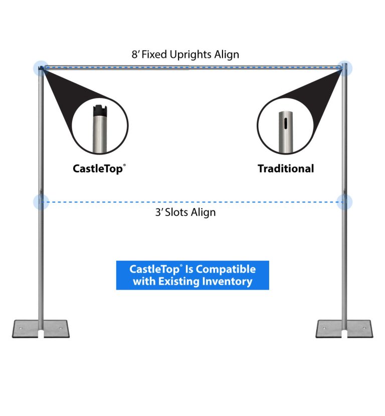 1.5" Fixed Height Uprights-Fixed Height Uprights, Party Rental, Trade ...