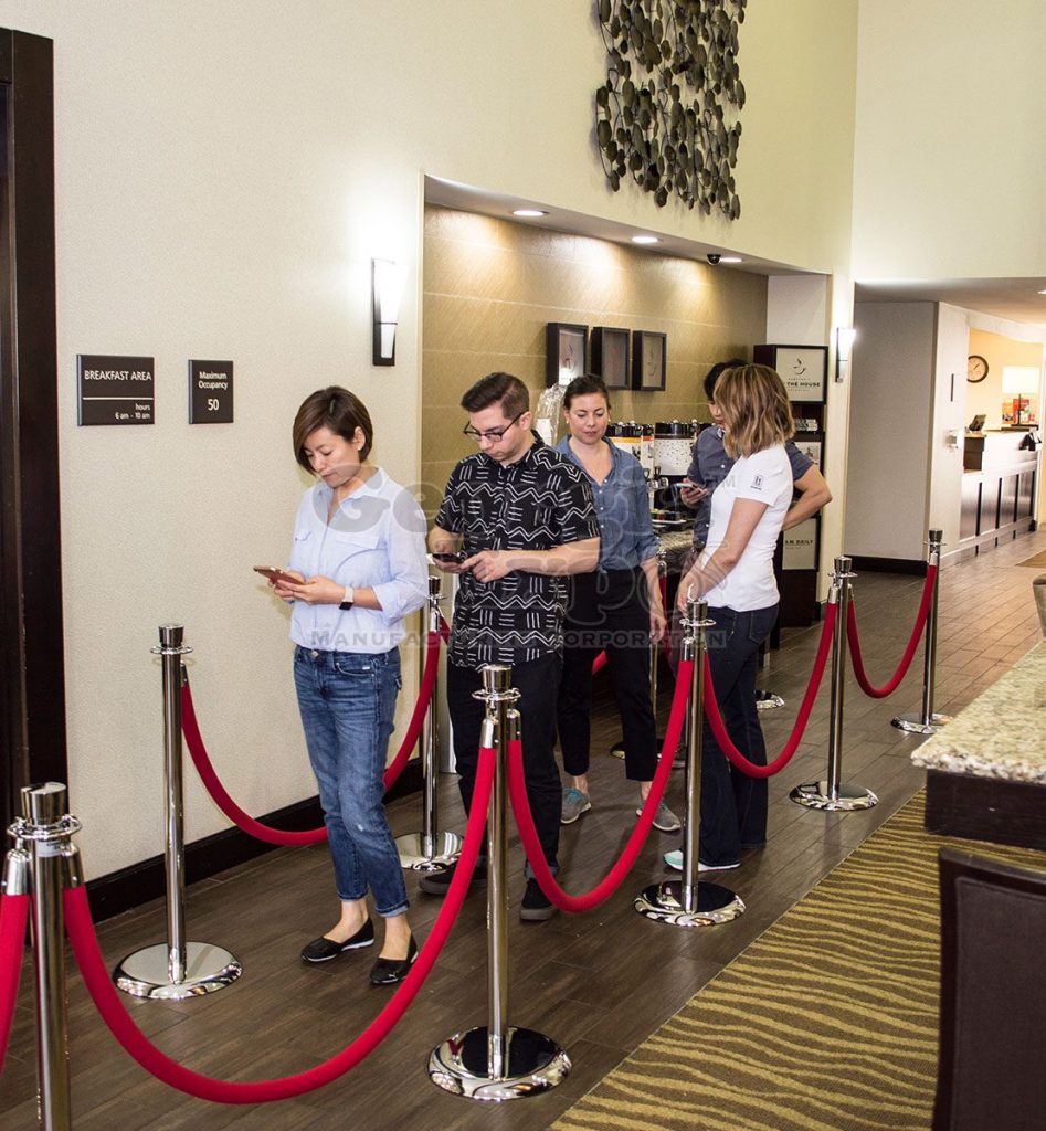 Polished Chrome Lobby Stanchions-Facilities, Party Rental, Stanchions ...