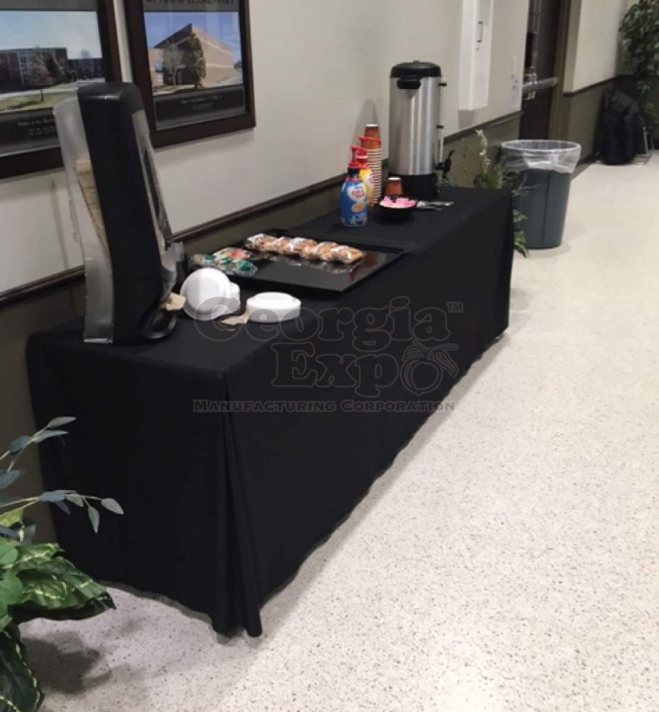 Poly Premier Fitted Table Cover with Corner Pleats-Facilities, Fitted ...