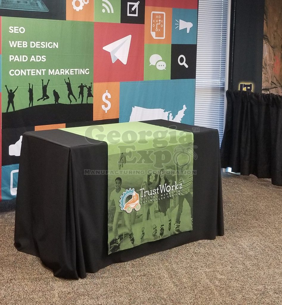 Printed Fabric Table Runner (Any Size)-Printed Table Covers | Georgia Expo