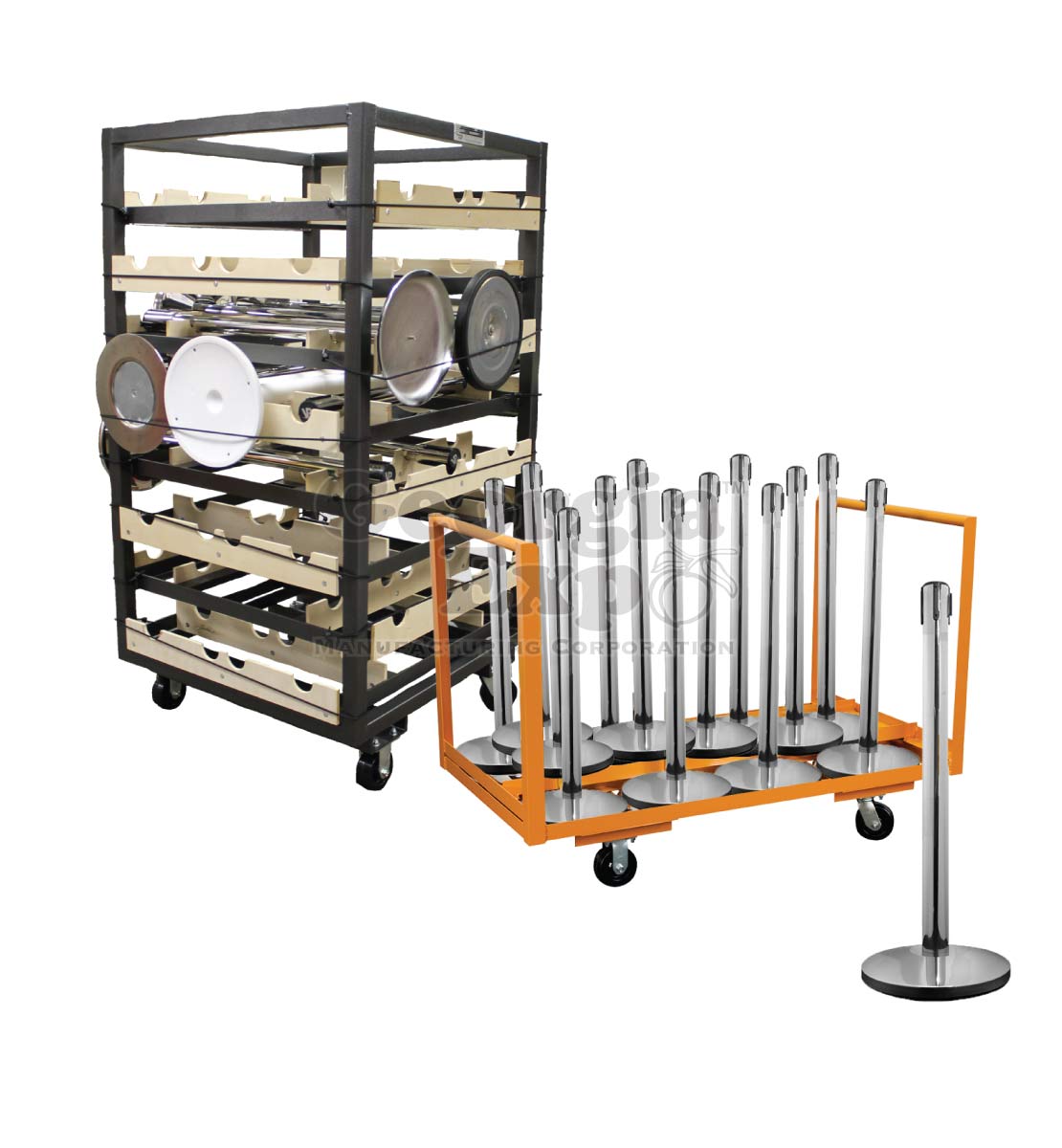 Stanchion Carts for Trade Shows and events | Georgia Expo