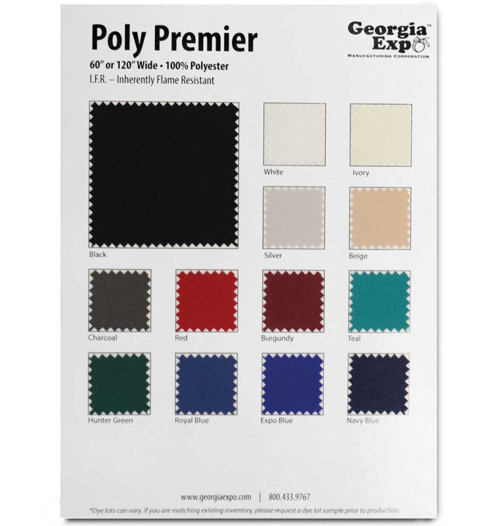 Poly Premier Swatch Card-Fabric Swatch Cards, Poly Premier, Party ...