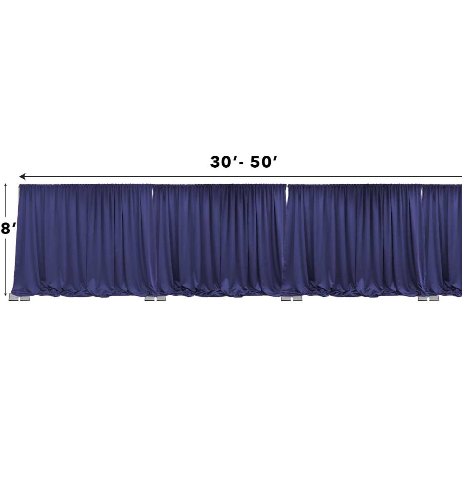 Pipe and Drape Backdrop Kit - 8ft Fixed Height (50ft Wide)-8ft Fixed ...