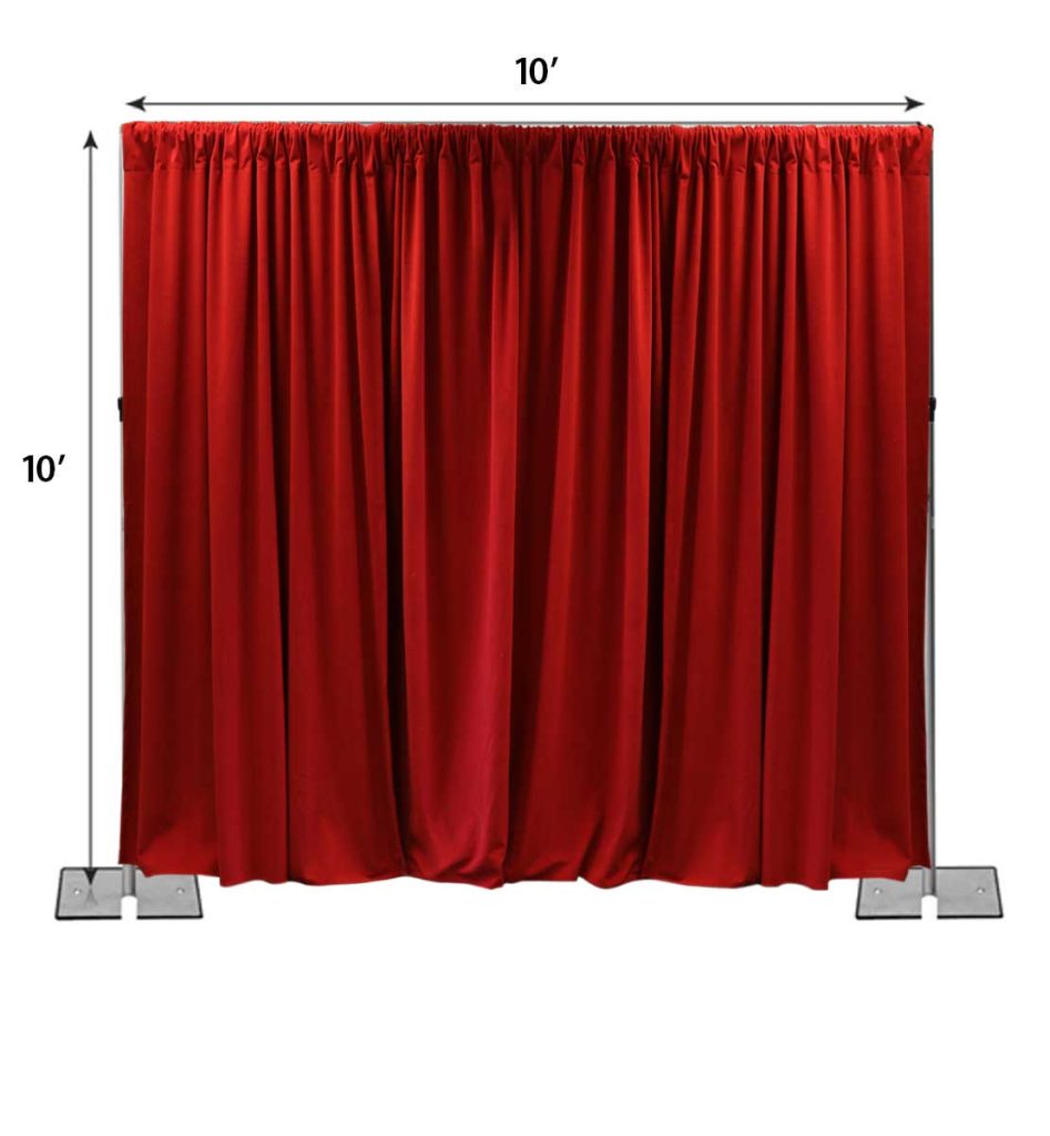 Pipe and Drape Backdrop Kit – 10FT High Slip Collar (10ft Wide)-6ft ...