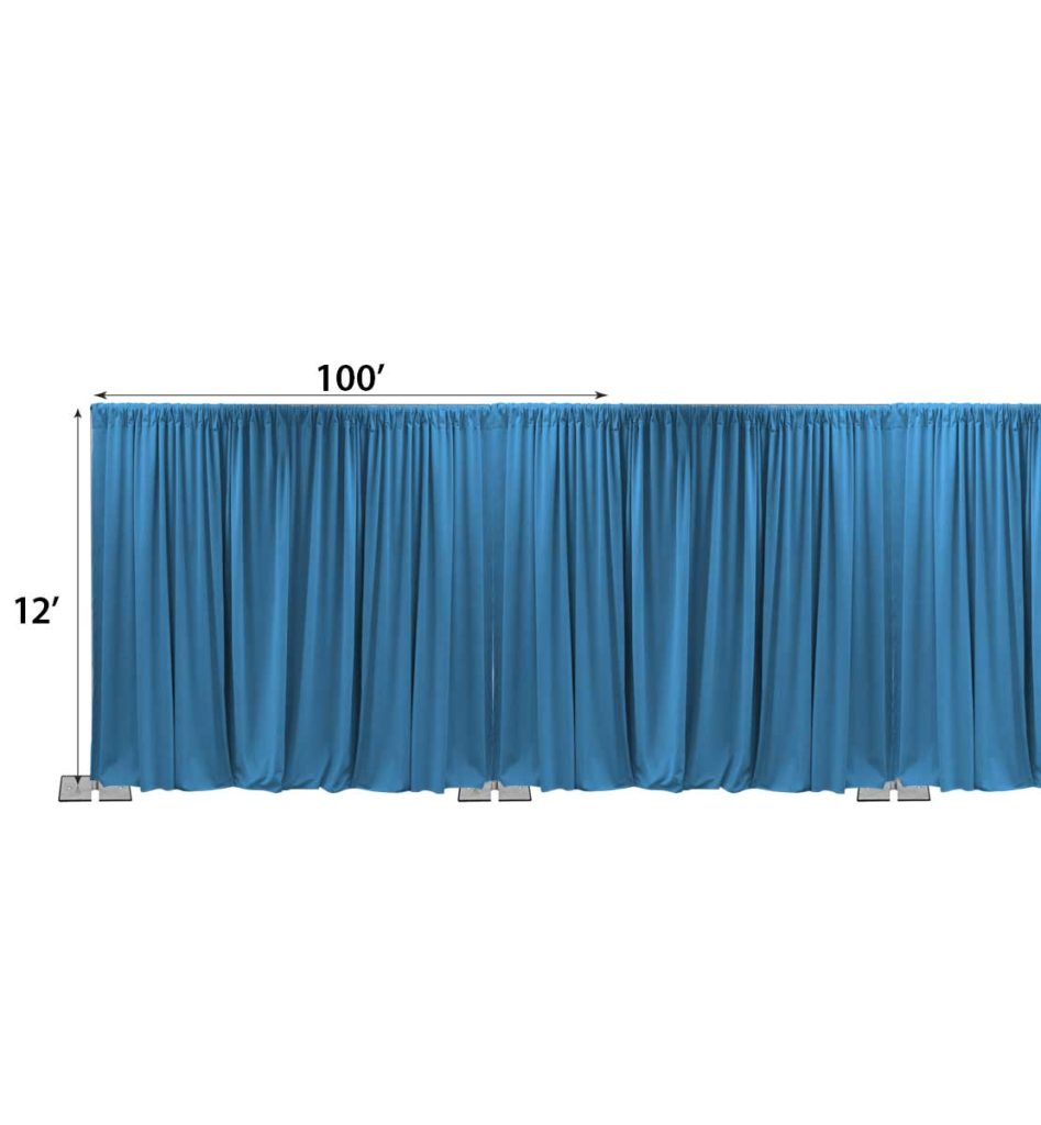 Pipe and Drape Backdrop Kit – 12FT High Slip Collar (100ft Wide)-7ft ...