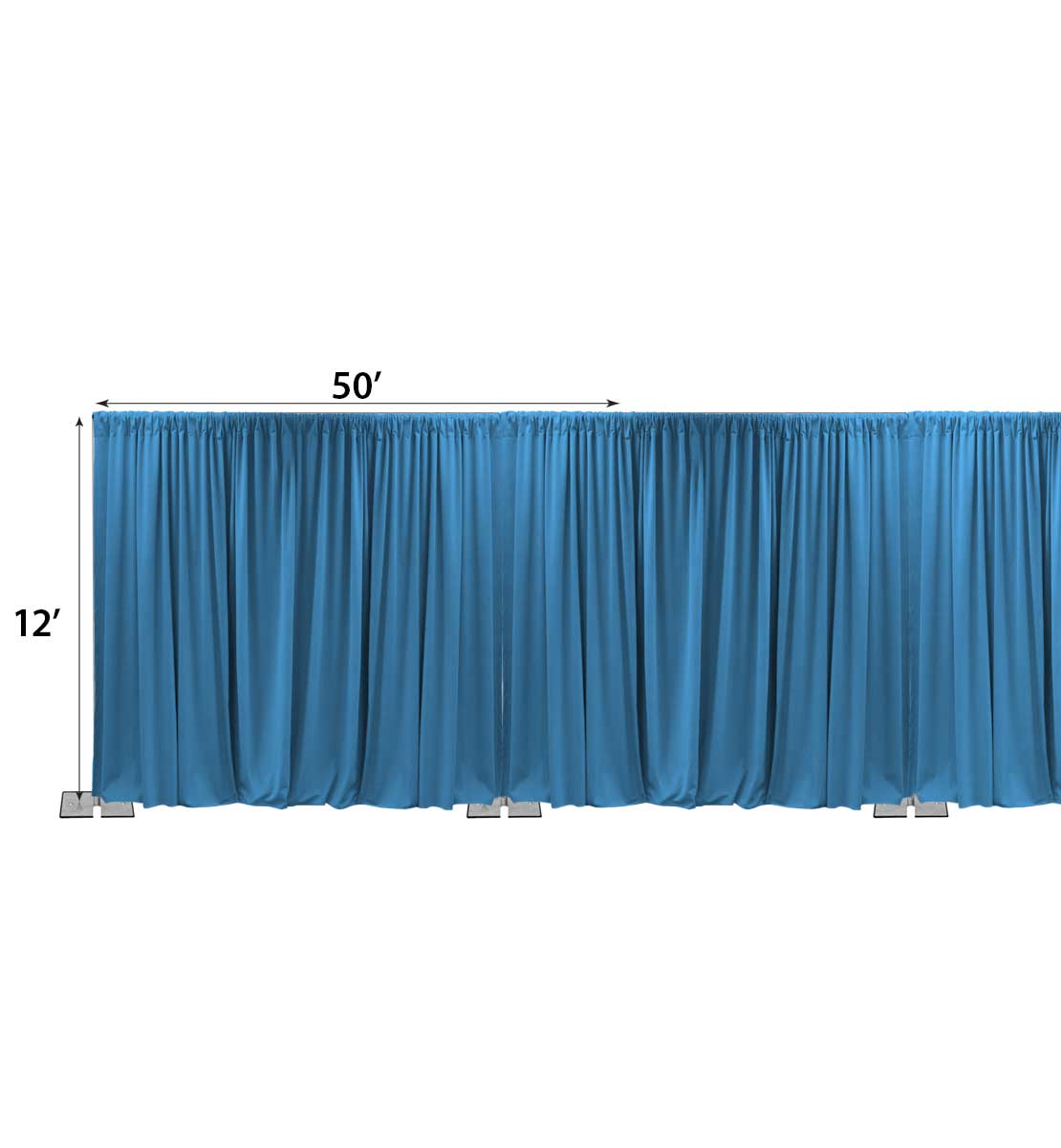 Pipe and Drape Backdrop Kit – 12FT Slip Collar (50ft Wide)-7ft - 12ft ...