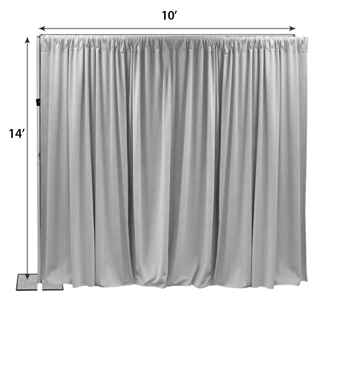 Pipe and Drape Backdrop Kit – 14FT High Slip Collar (10ft Add-On)-8ft ...
