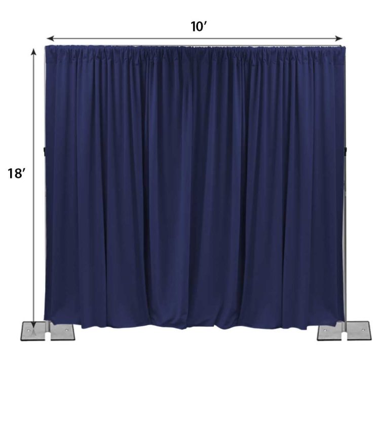 Pipe and Drape Backdrop Kit – 18FT High Slip Collar (10FT Wide)-10ft ...