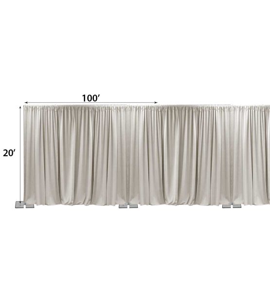 Pipe and Drape Backdrop Kit – 20FT High Slip Collar (100FT Wide)-8ft ...