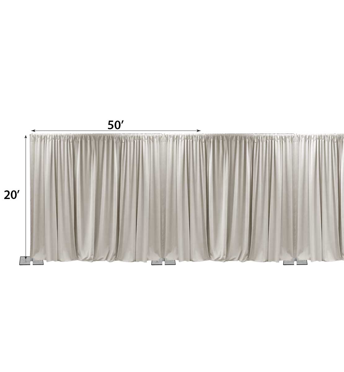 Pipe and Drape Backdrop Kit – 20FT High Slip Collar (50FT Wide)-8ft ...