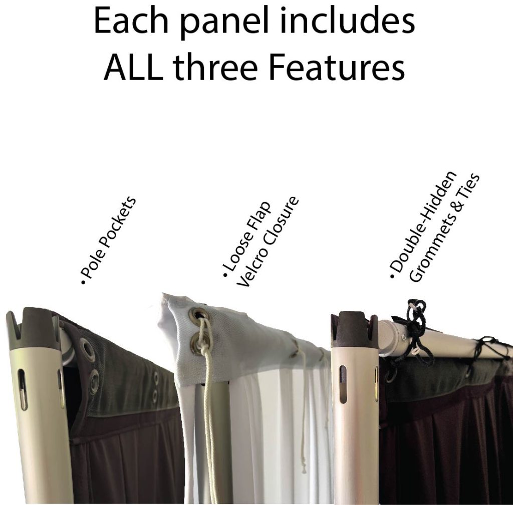 Poly Stretch™ Drape Box Pleated (122"W)-Drape Panels, Party Rental ...